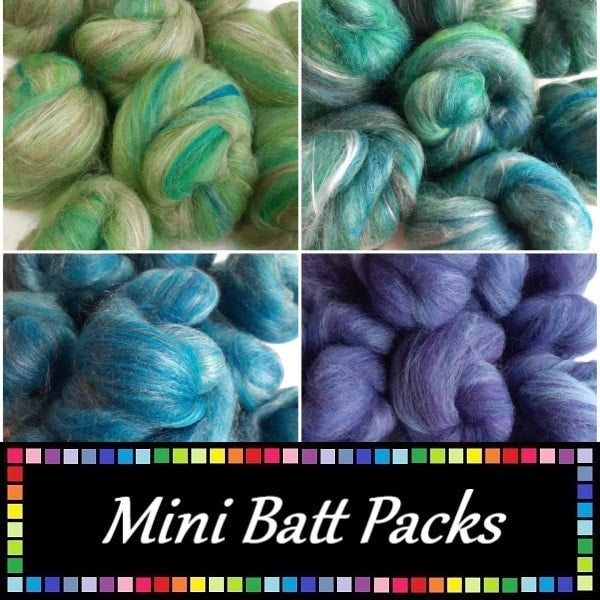 Mini Fibre Batt Packs - Spinning Fibre & Felting Wool Supplies ...